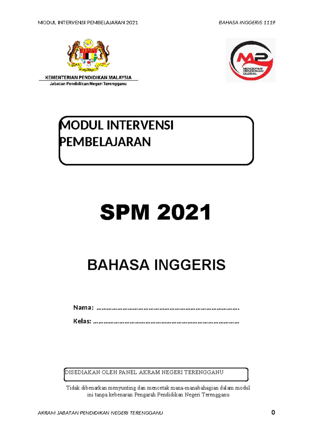 Terengganu SPM Module 2021 - MODUL INTERVENSI PEMBELAJARAN DISEDIAKAN ...