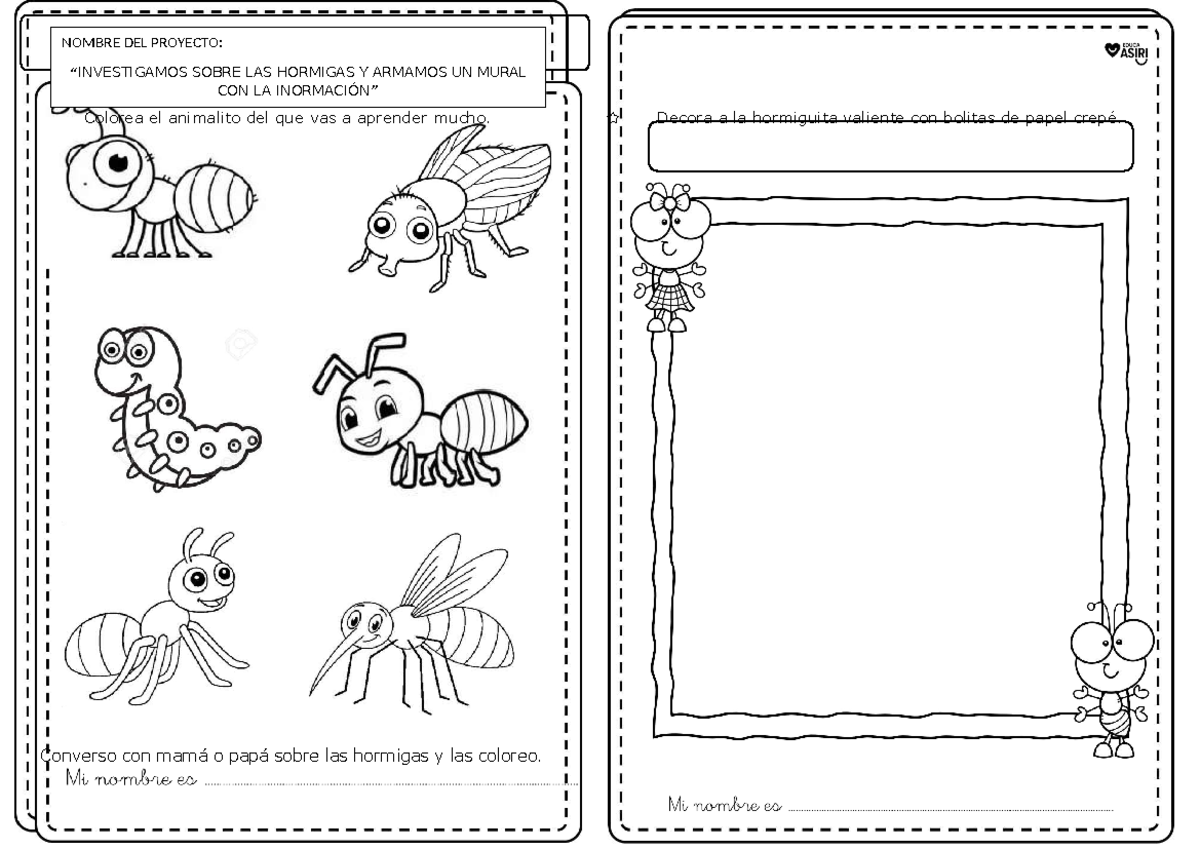 Fichas DE LAS Hormigas - Colorea el animalito del que vas a aprender ...