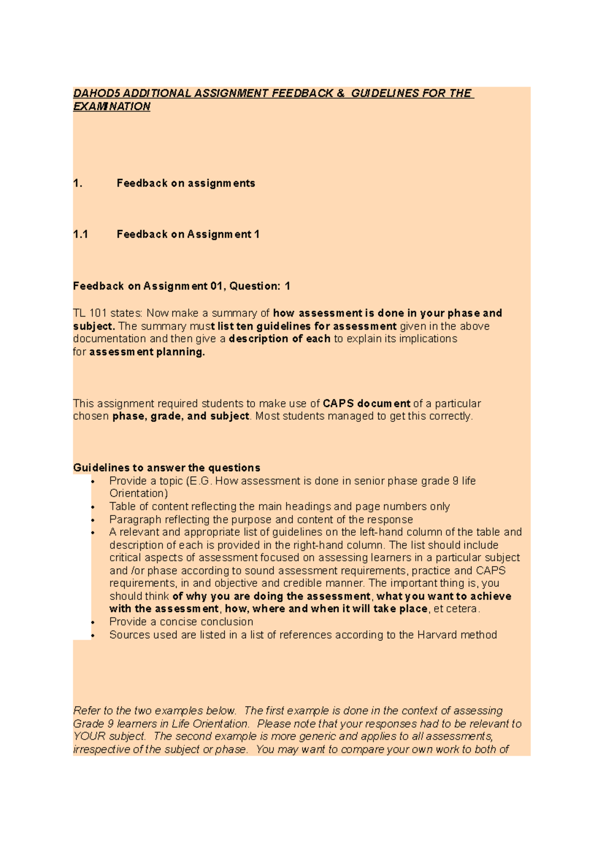 Edahod 5 Additional Assignment Feedback - DAHOD5 ADDITIONAL ASSIGNMENT ...