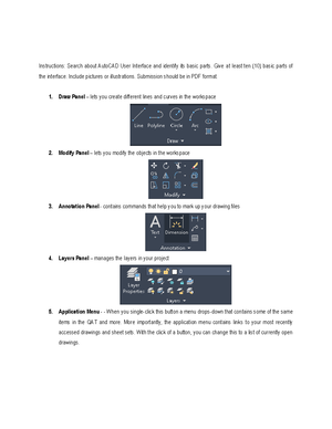 Basic Autocadd Commands - Computer-Aided Drafting - TIP - Studocu