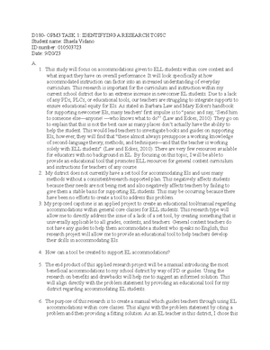 D186 Task 3 - completed and passed - D186- OMM1 TASK 3: INCREASING ...