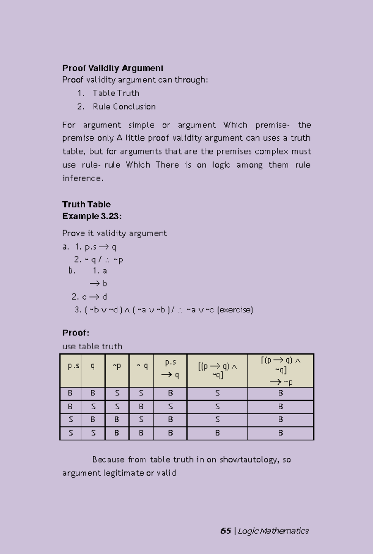 Basic foundation in mathematics-38 - Proof Validity Argument Proof validity argument can through ...