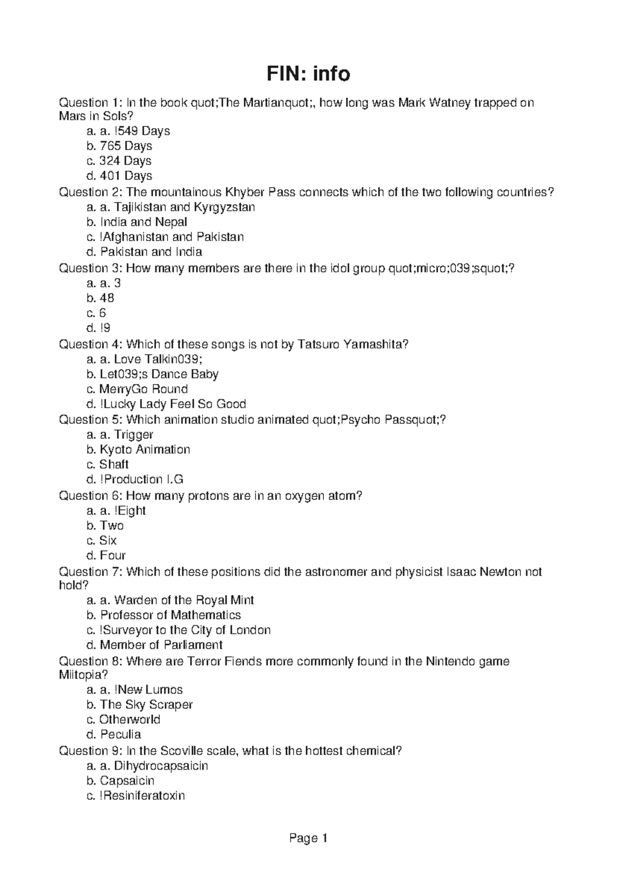 FIN196 Image 1 - FIN: info Question 1: In the book quot;The Martianquot ...