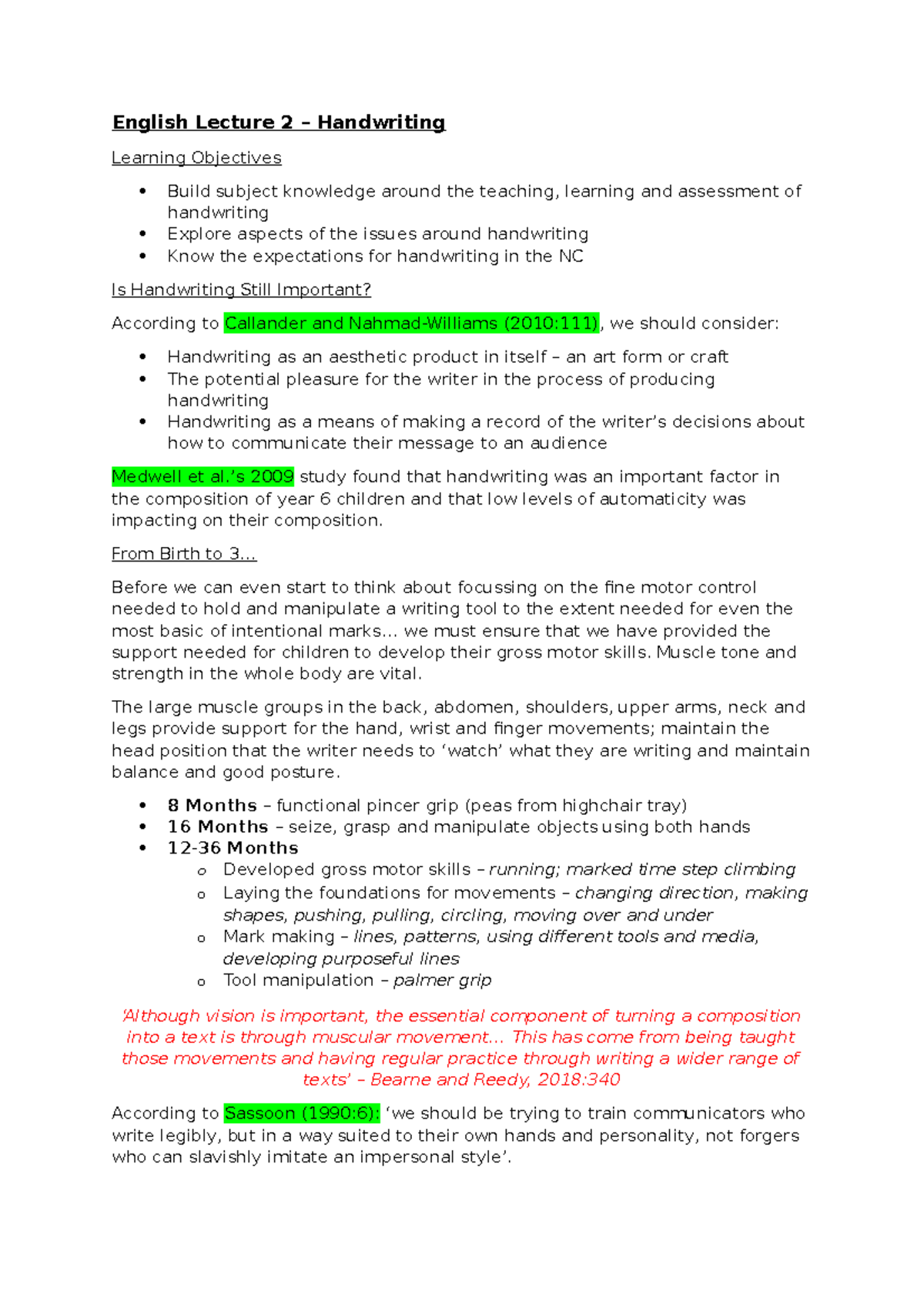 Lecture 2 - Handwriting - English Lecture 2 – Handwriting Learning ...