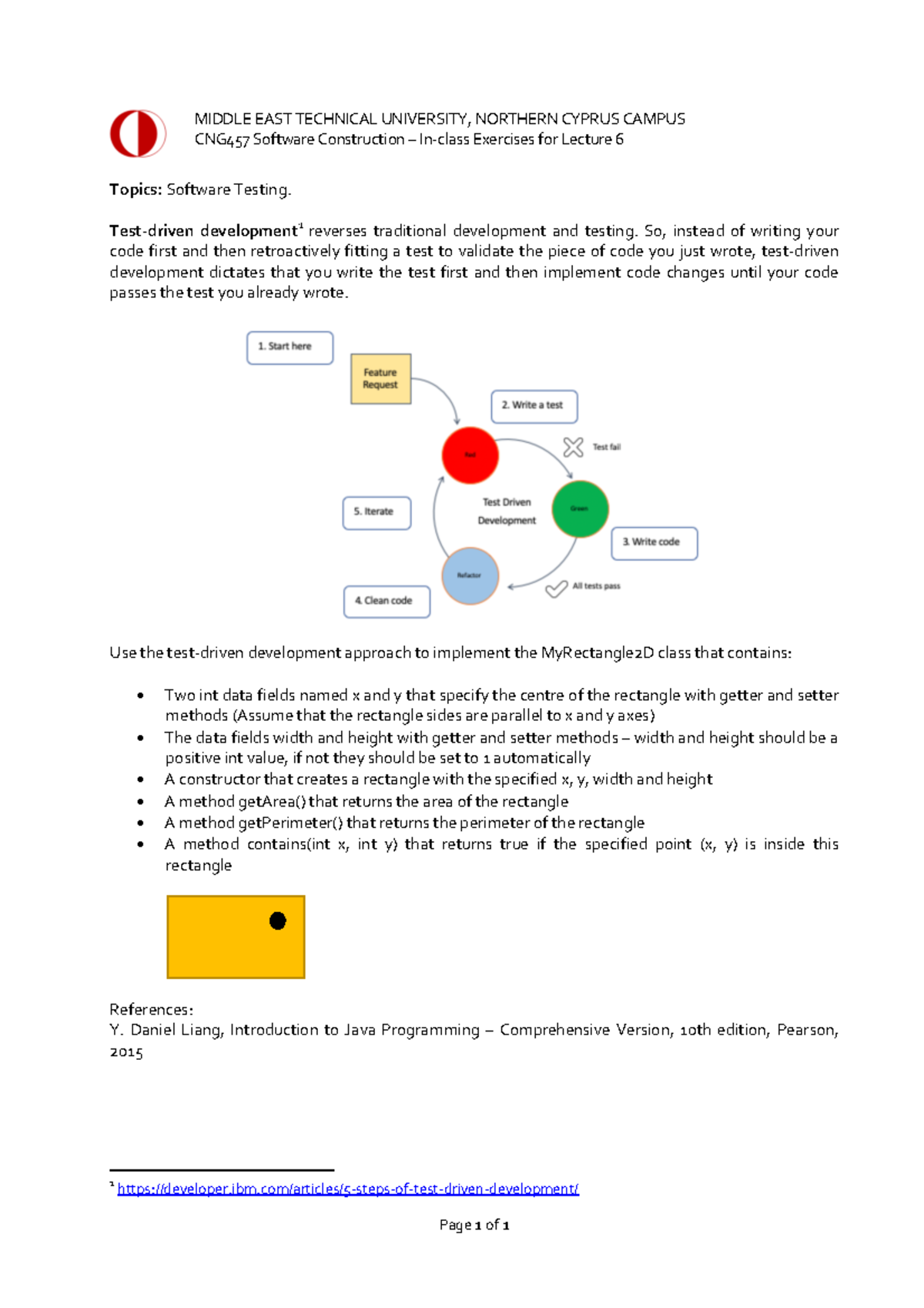 CNG457 Lecture 6 Inclass Exercises about Software Testing in Java ...