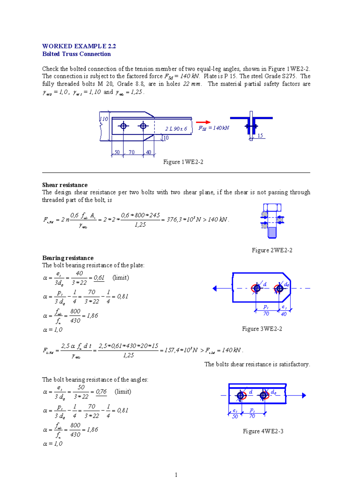 Bolts-Example 2-2 - Bolts examples - WORKED EXAMPLE 2 Bolted Truss ...