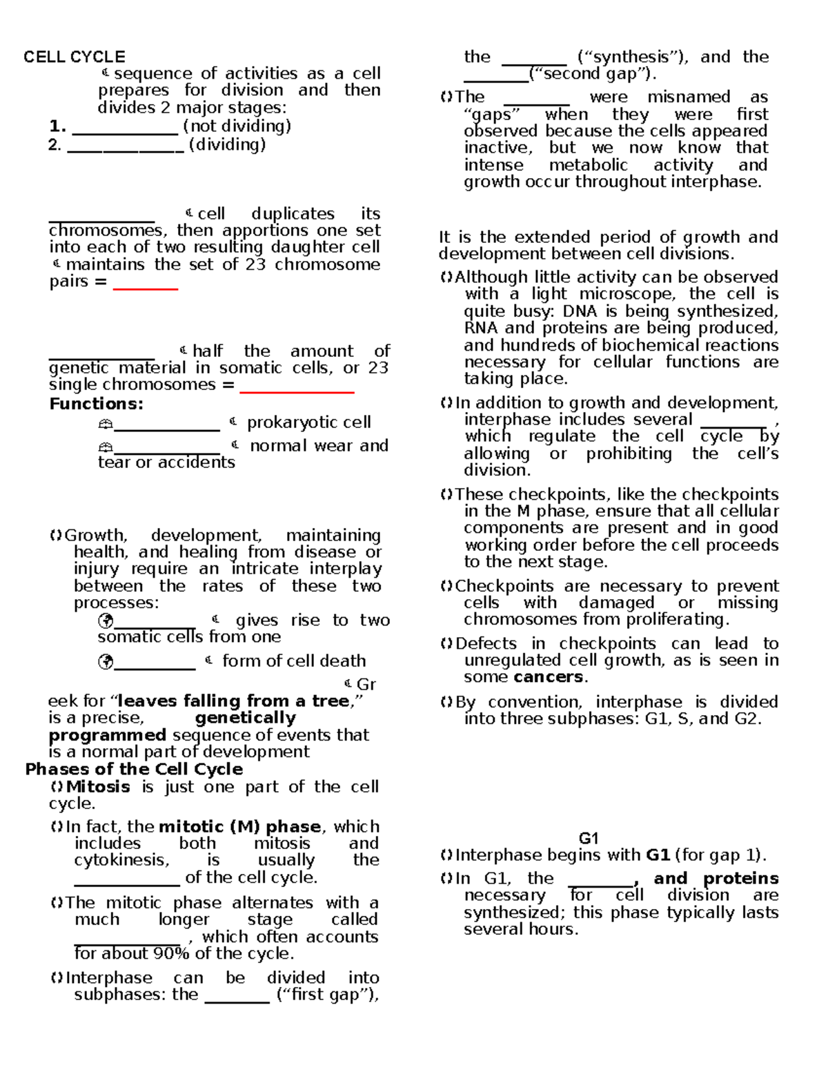 CELL Cycle Reviewer - CELL CYCLE sequence of activities as a cell ...