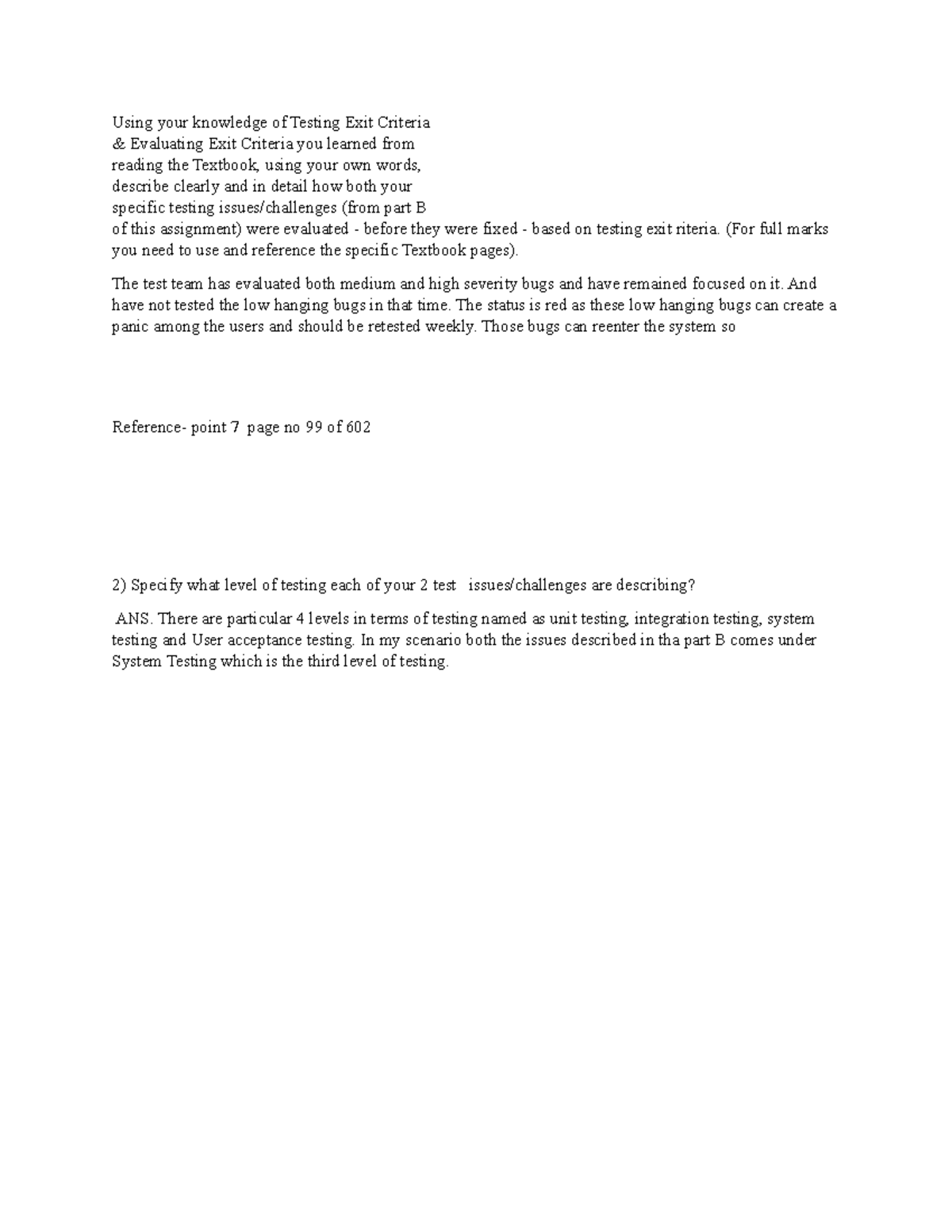 Part c - Assign 2 for 6067 course code - Using your knowledge of ...