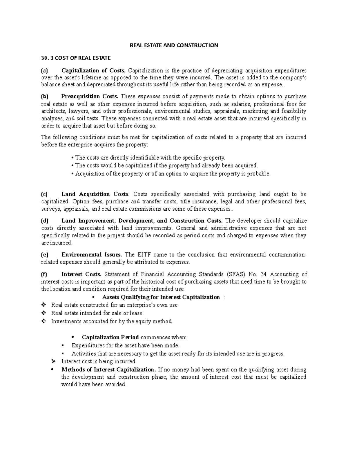 Real Estate concepts in special Audit - REAL ESTATE AND CONSTRUCTION 30 ...