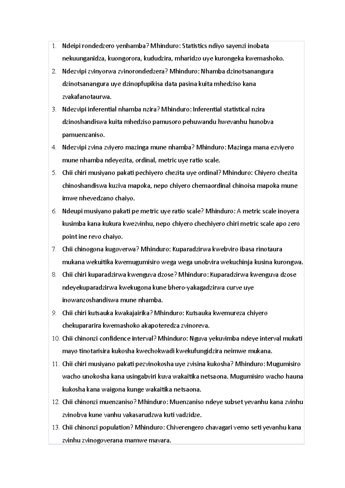 Biomarker Genetik 10 - Ndeipi rondedzero yenhamba? Mhinduro: Statistics ...