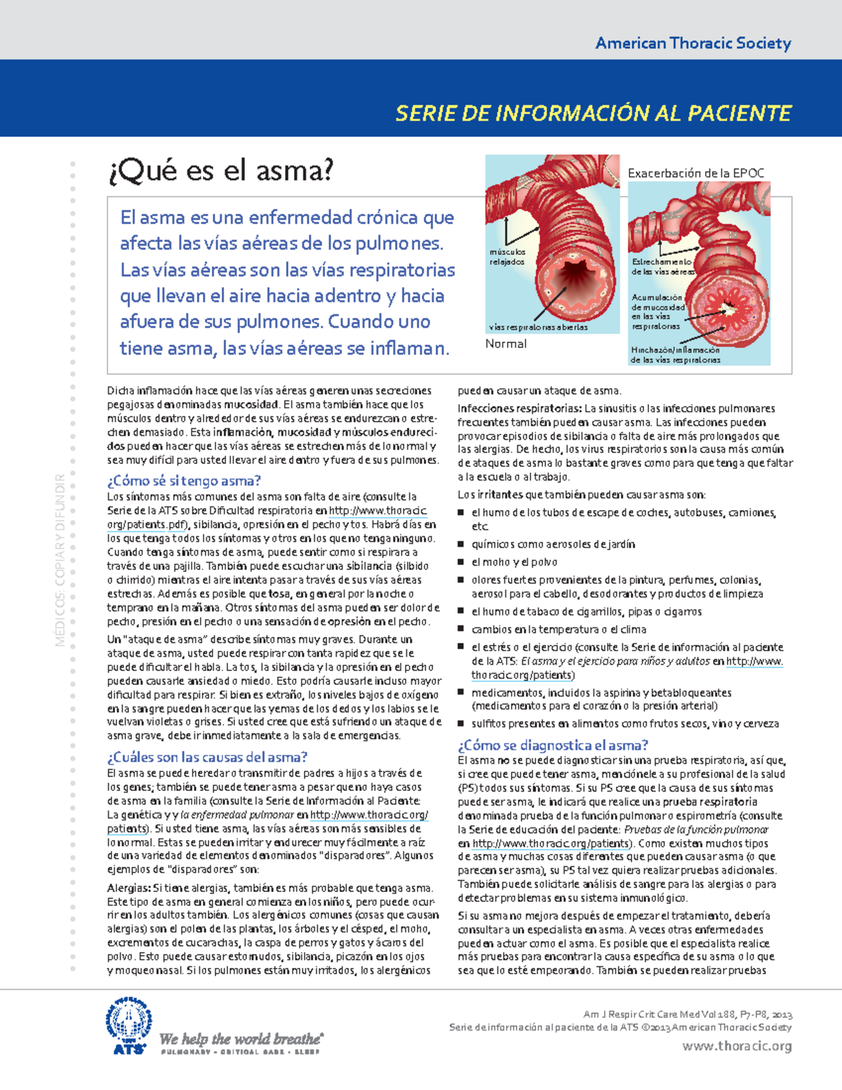 Asthma - Fisiopatología de asma - American Thoracic Society SERIE DE ...