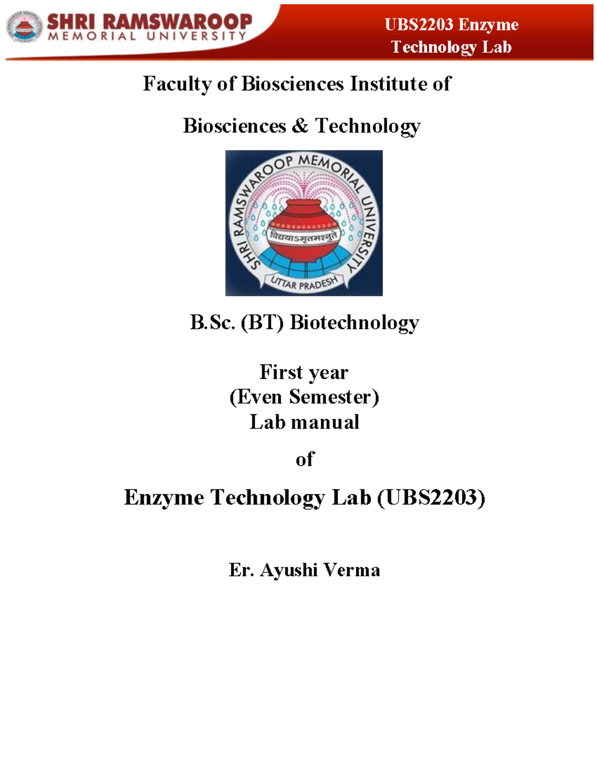Enzyme Tech Lab - .... - Technology Lab Faculty of Biosciences ...