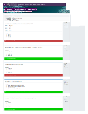 CS 3303 - Graded Quiz 5 - Started on Wednesday, 15 December 2021, 8:06 ...