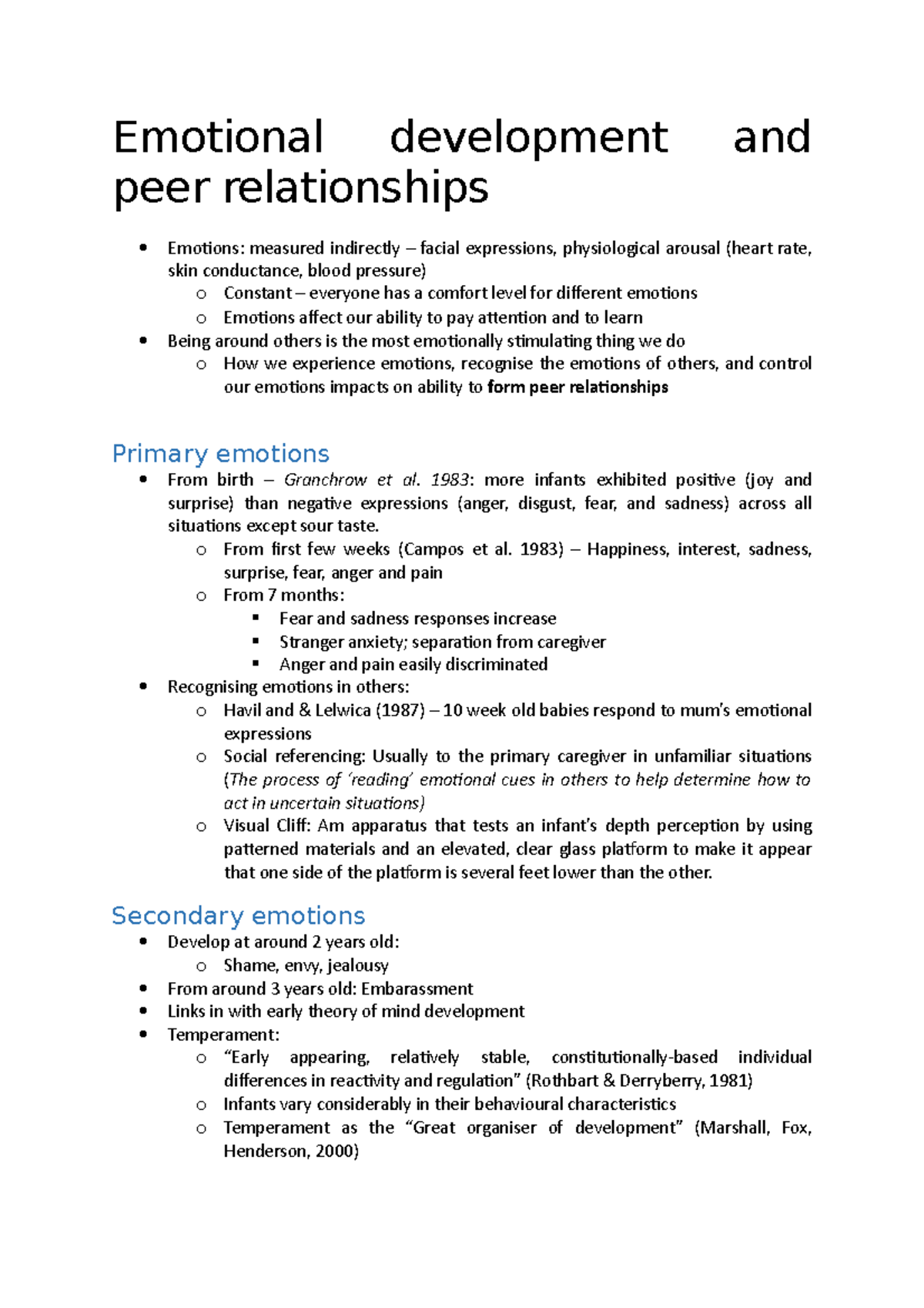 Emotional development and peer relationships - Emotional development ...