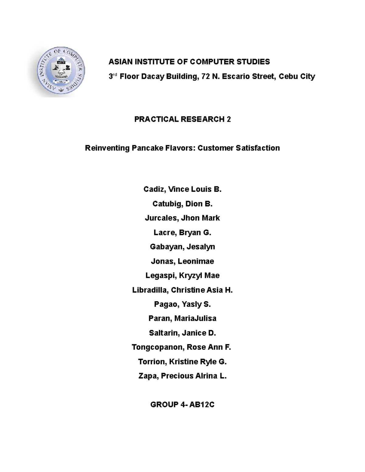 AB12C-PRR G4- Chapter 1 ( Revised) - ASIAN INSTITUTE OF COMPUTER ...