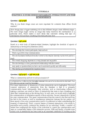 Tutorial 5 - good luck - TUTORIAL 5 CHAPTER 5: INFORMATION SEARCH ON THE WEB Question 1 Pg1,prgh ...