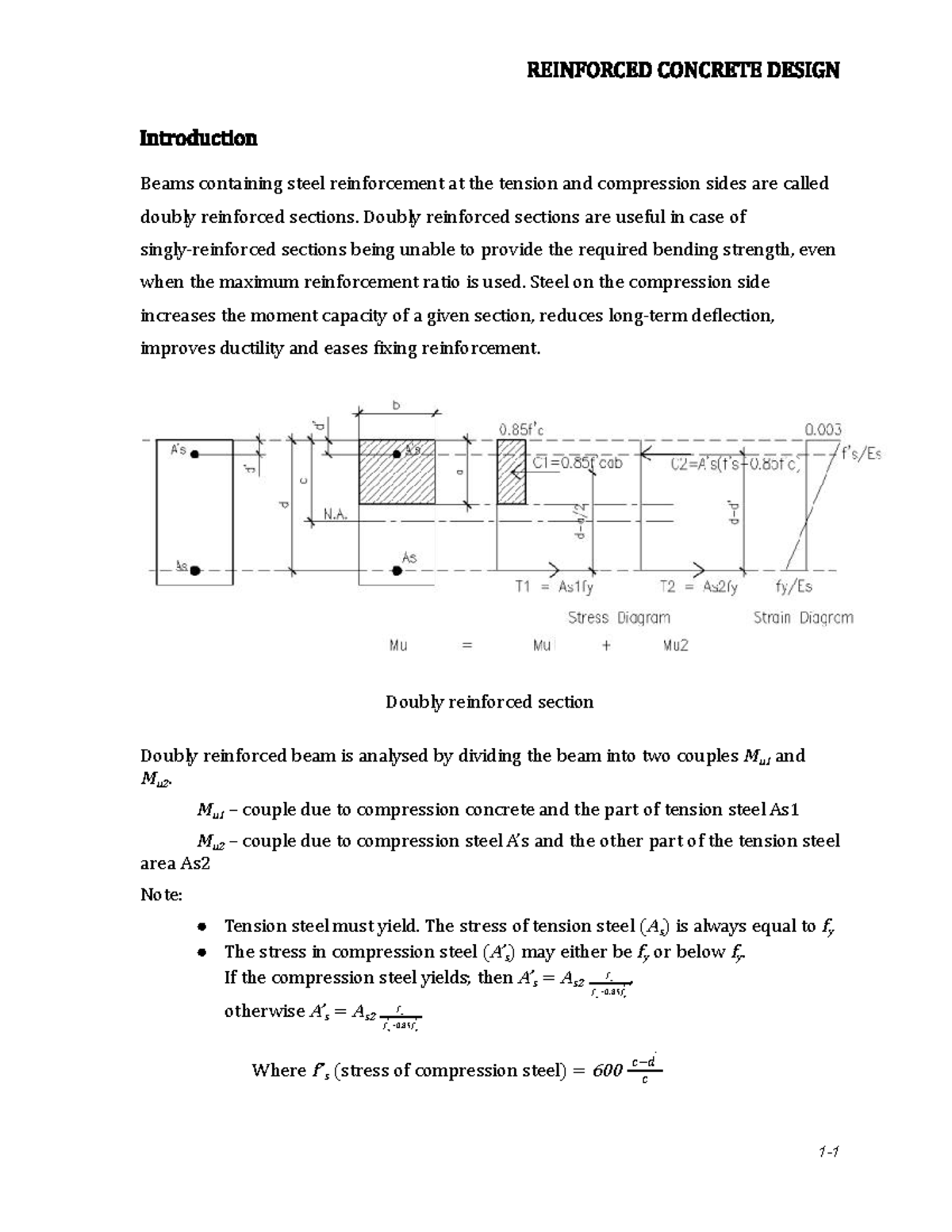 RCD (Lecture Notes) - Teacher: Engr. Hanz Dela Cruz - Introduction ...