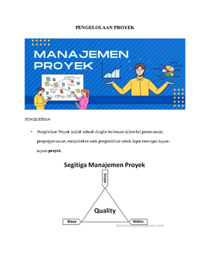 managemen proyek - pengertiang tentang anggaran biaya - PENGELOLAAN ...