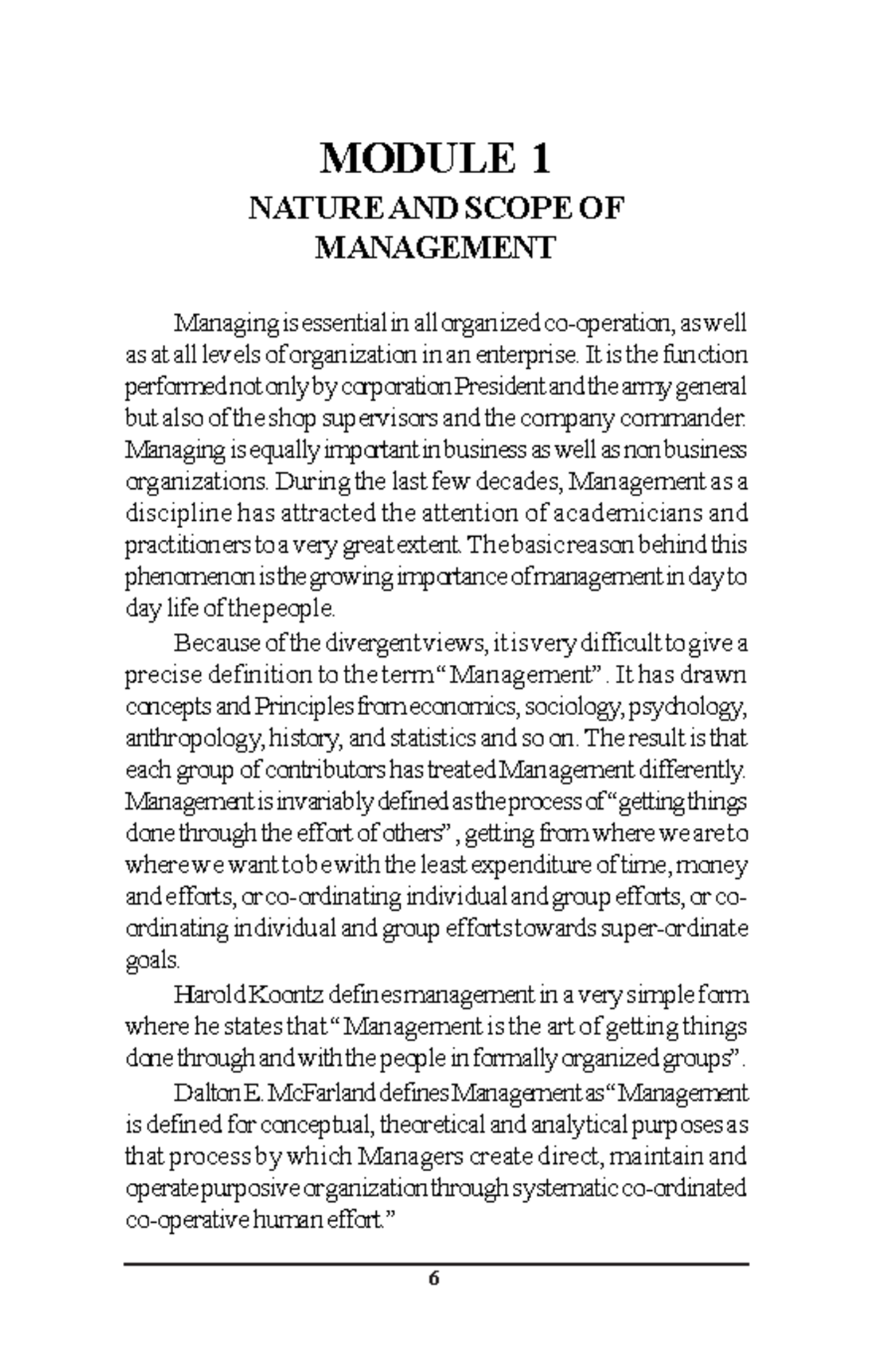 Business management - MODULE 1 NATURE AND SCOPE OF MANAGEMENT Managing ...