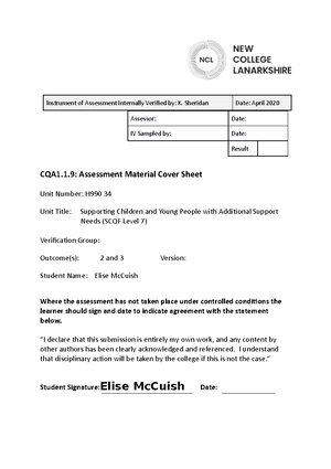 Graded Unit Planning stage - Elise McCuish 30118378 Graded Unit ...