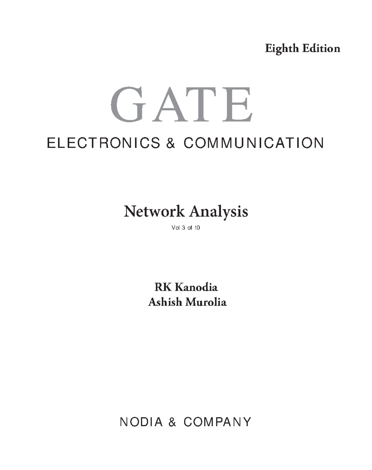 Network Analysis sample chapter - Eighth Edition GATE ELECTRONICS ...