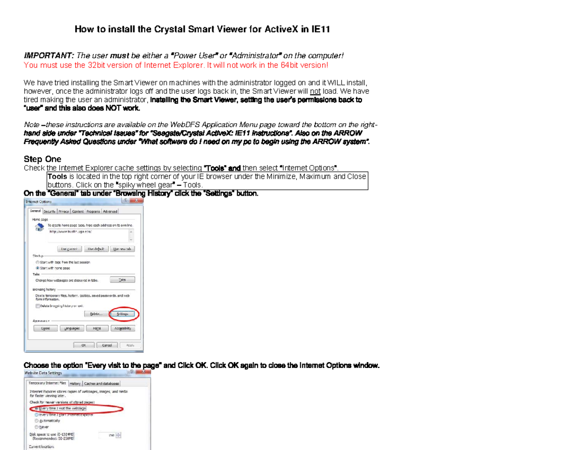 Crystalsmartviewerforactivexinie 11 - How to i nstall the Crystal Smar t Viewer for ActiveX i n ...