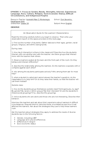 Episode 5 - mnk - LEARNING EPISODE 5 – CREATING AN APPROPRIATE LEARNING ...