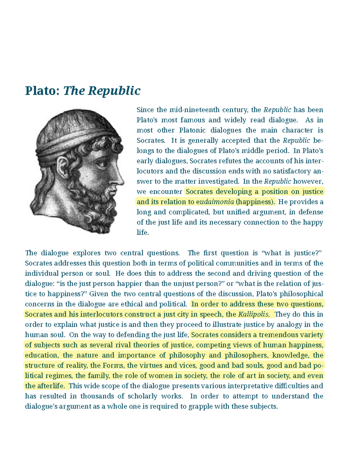 Plato The Republic Internet Encyclopedia of Philosophy - Plato: The ...