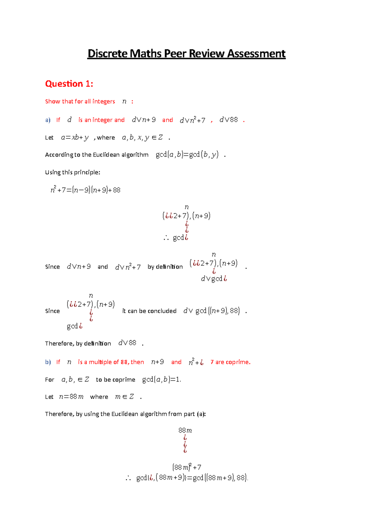 Discrete Maths Peer Review Assessment - Discrete Maths Peer Review ...