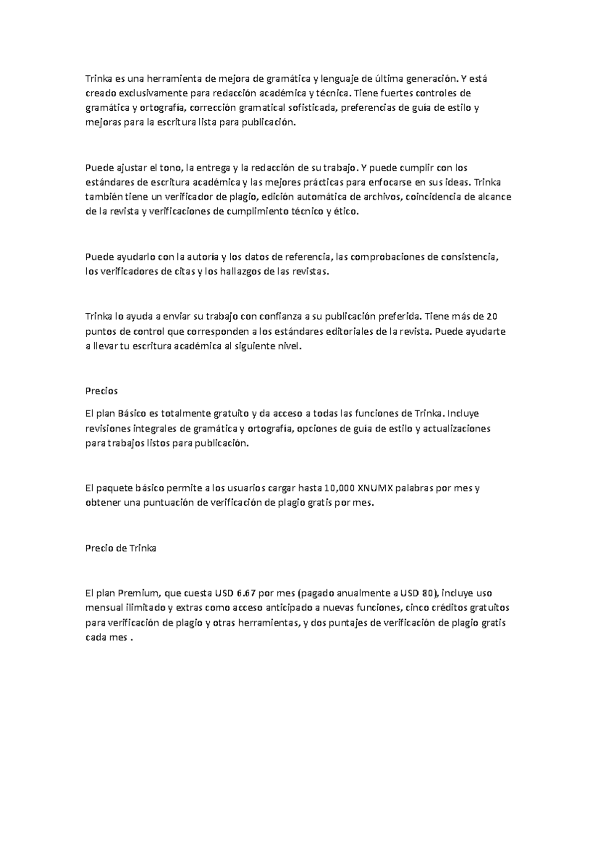 Info de inteligencia - adasdas - Trinka es una herramienta de mejora de ...