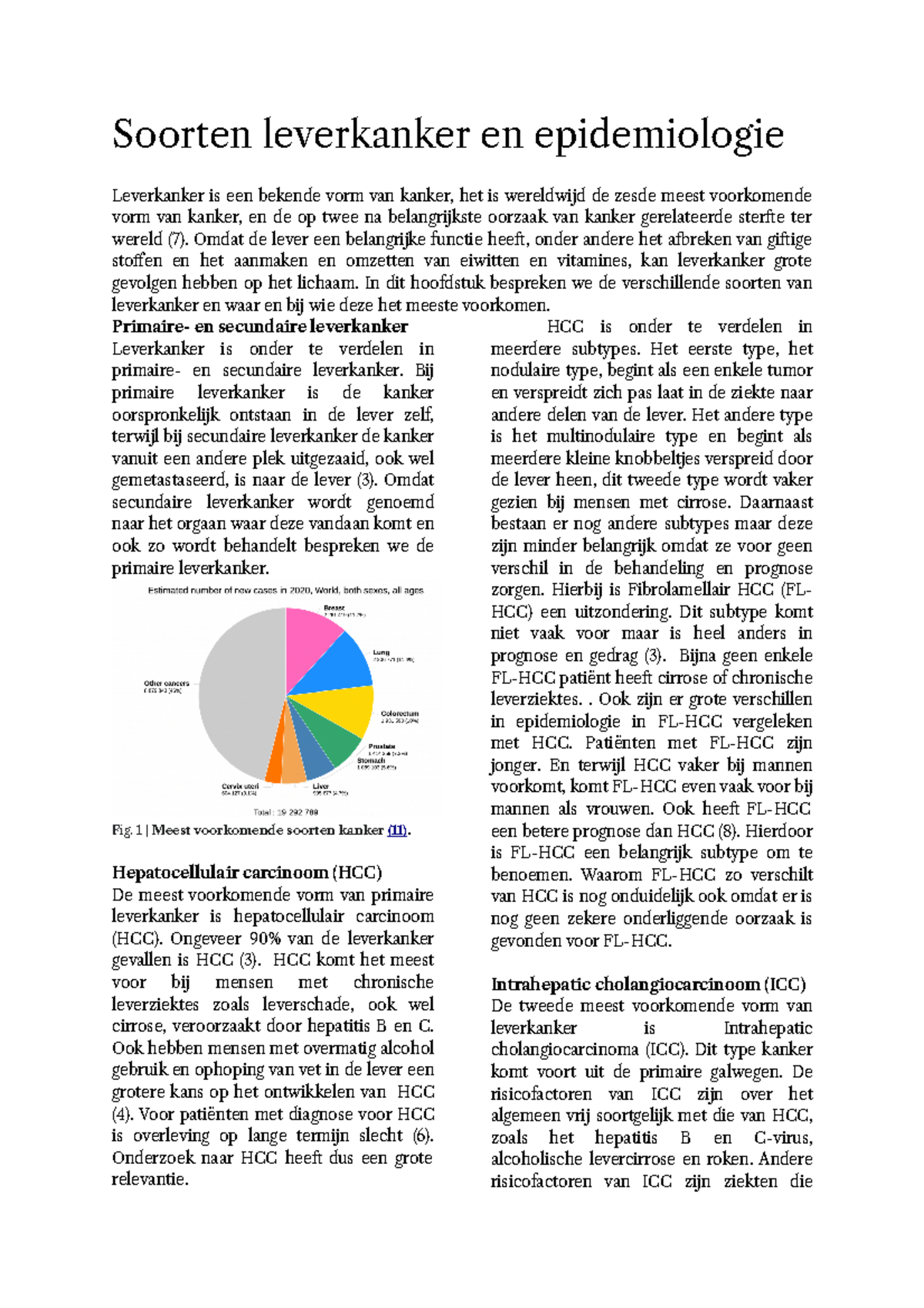 Deelverslag 2, soorten laatste versie - Soorten leverkanker en ...