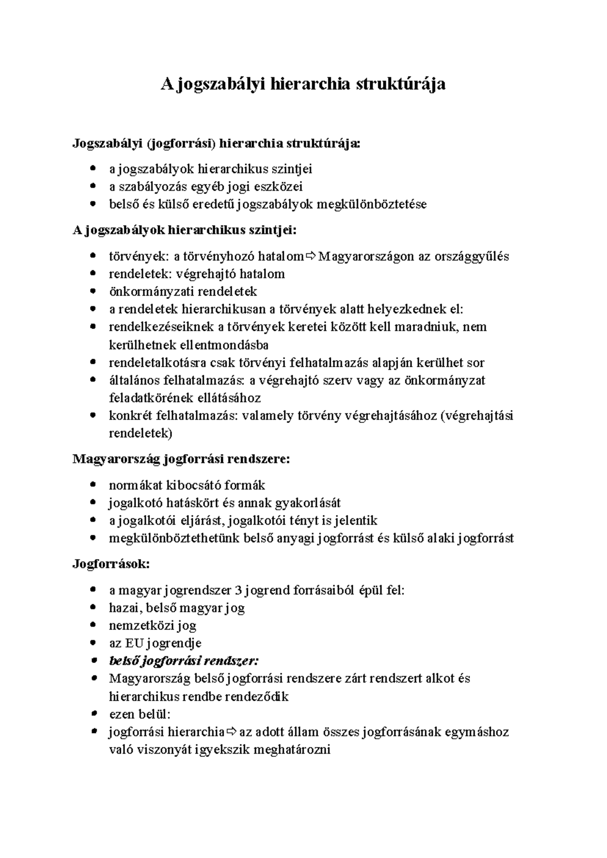 A jogszabályi hierarchia struktúrája - A jogszabályi hierarchia ...