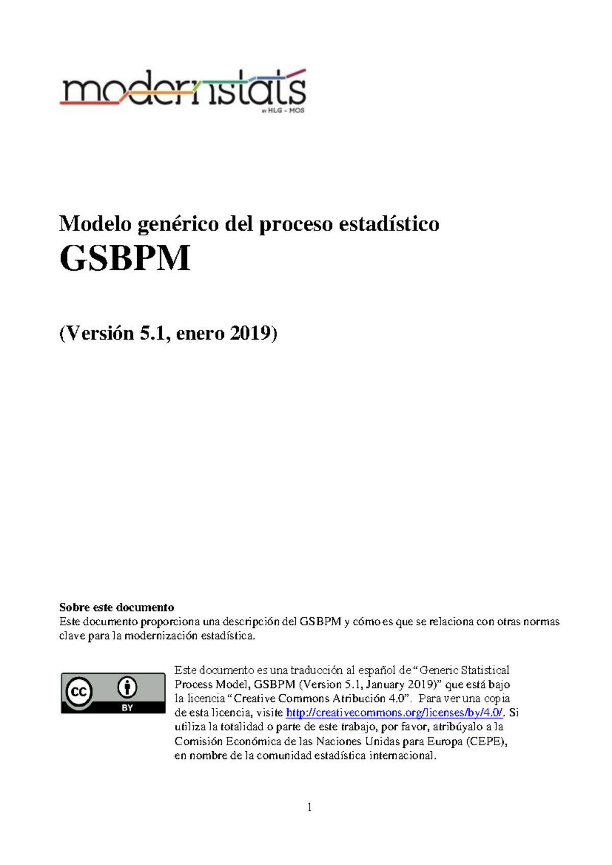 Gsbpm 5.1 - ESP ENE2019 - Modelo genérico del proceso estadístico GSBPM ...