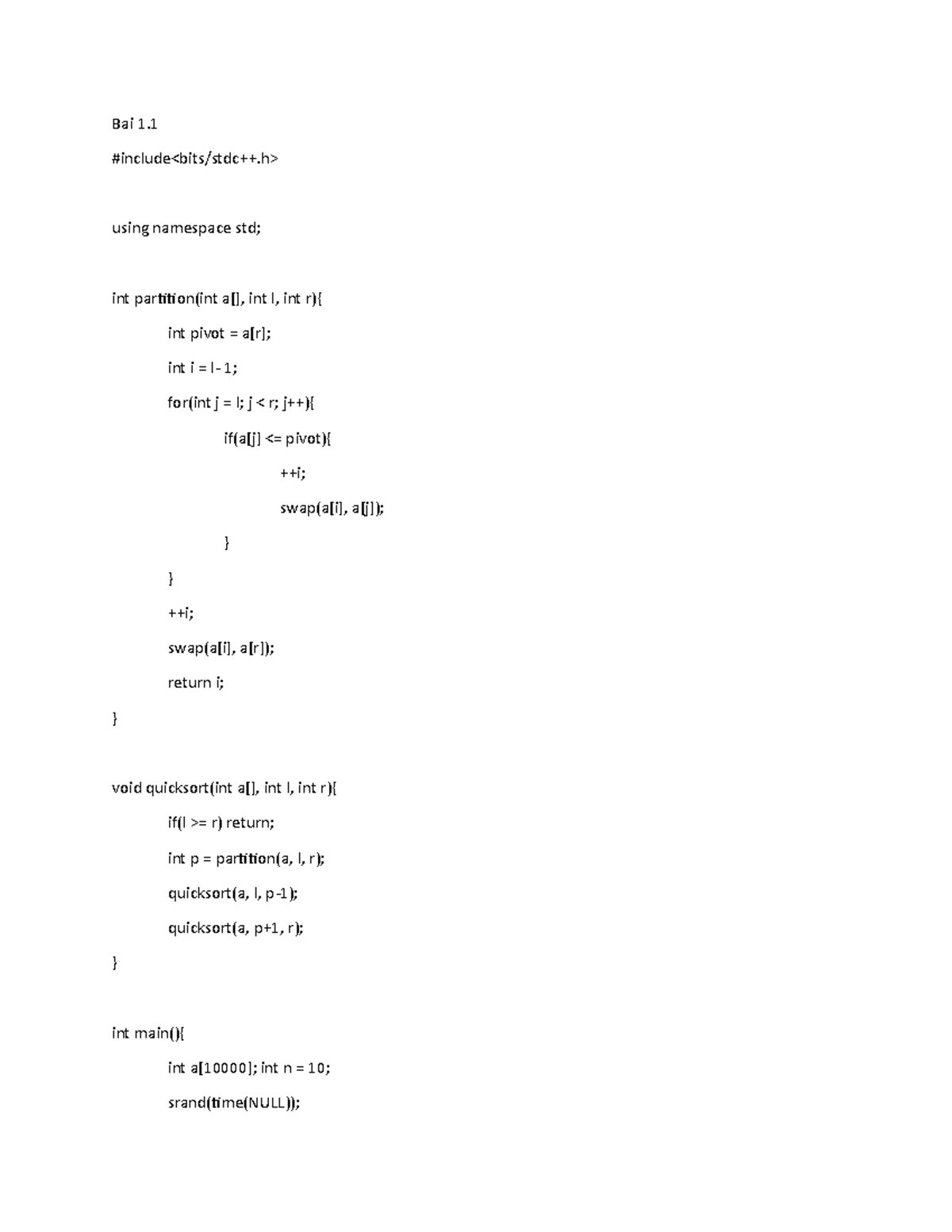 Dtclvgt tuan 5 - âsdsasadsad - Bai 1. #include using namespace std; int - Studocu