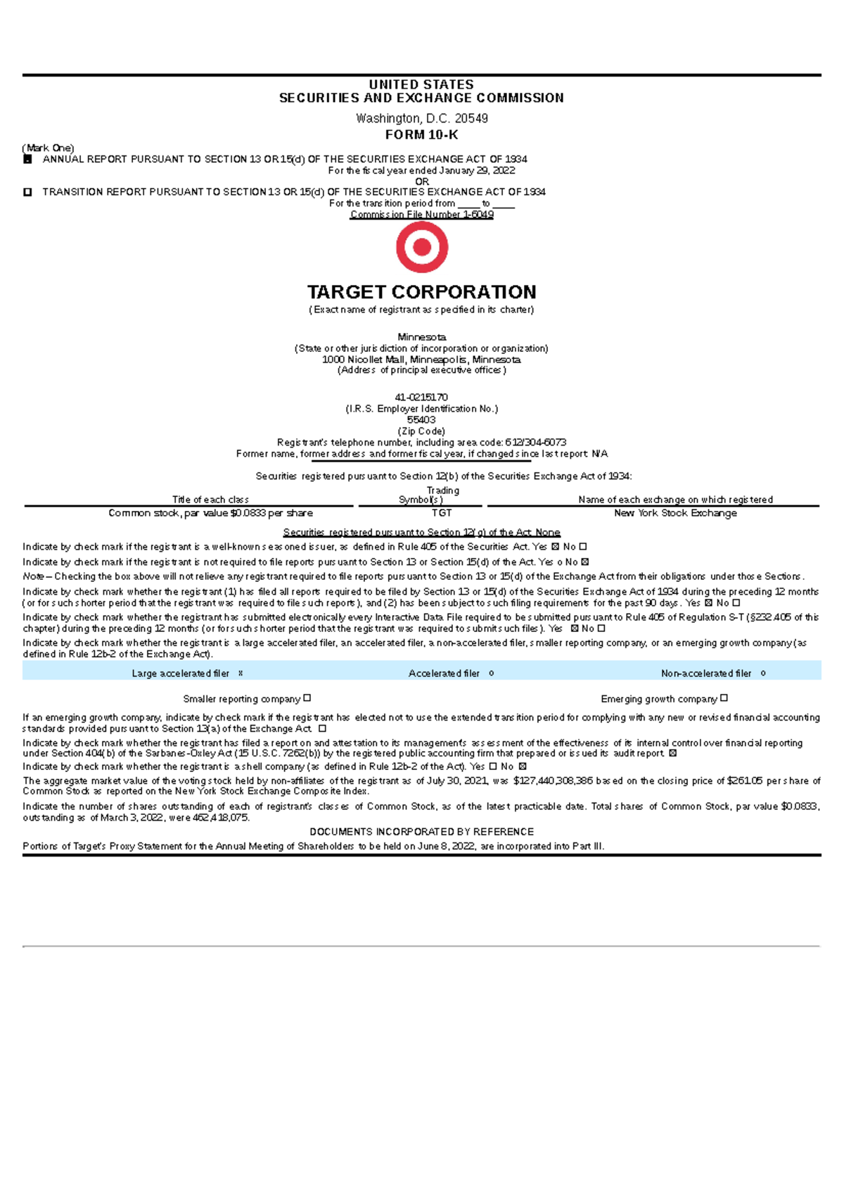 Target 2021 10K Report - Documents that will help you with final ...