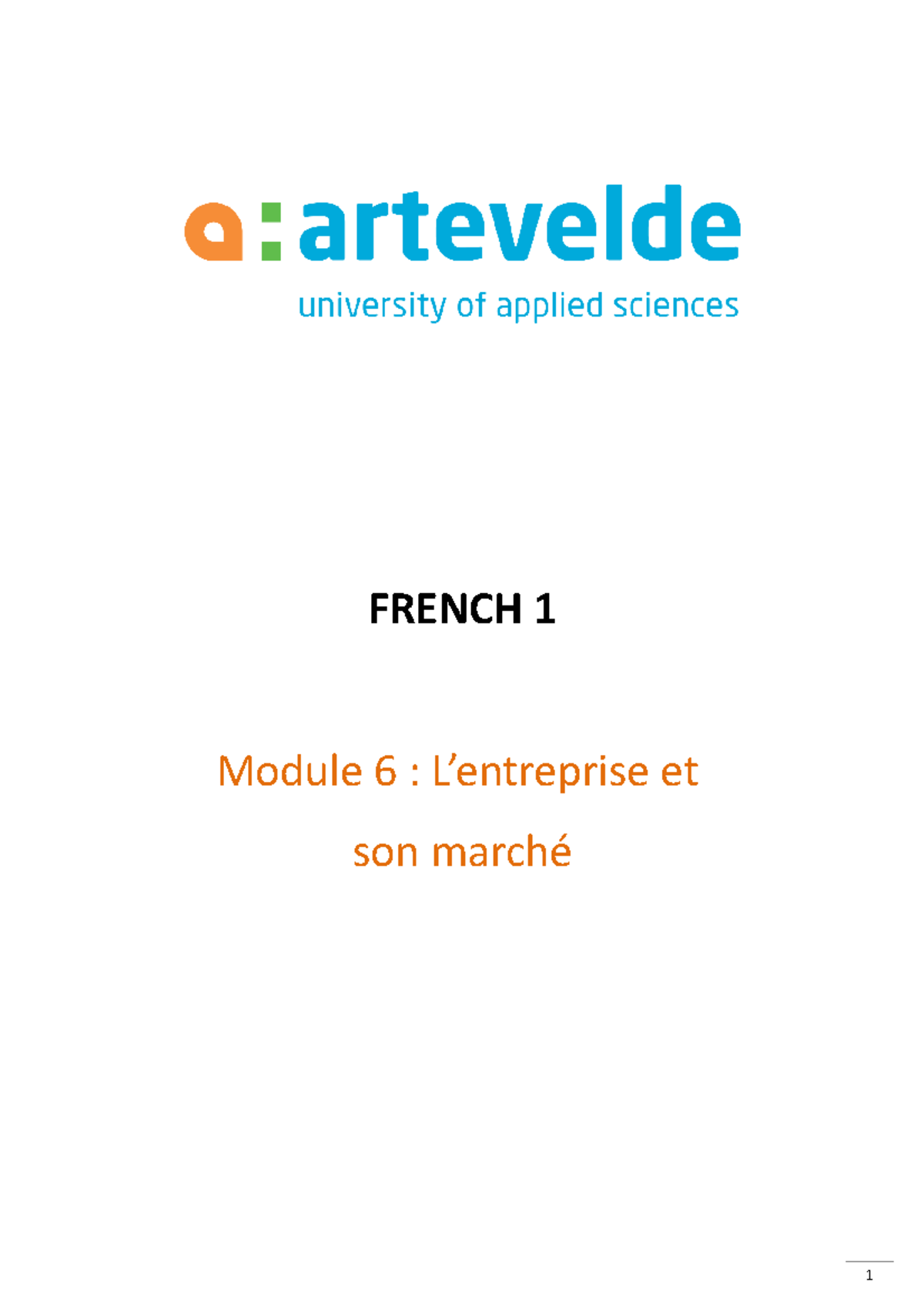 l'entreprise et son marché - FRENCH 1 Module 6 : L’entreprise et son ...