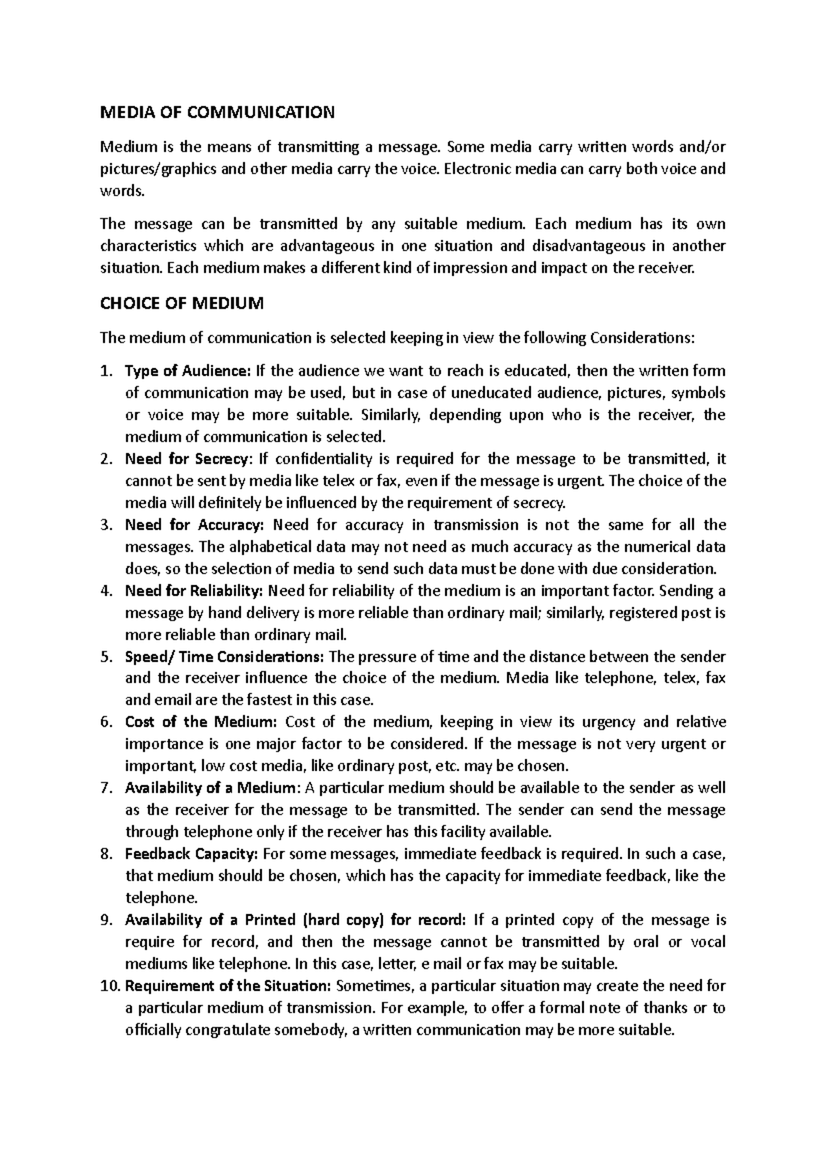 Media OF Communication - MEDIA OF COMMUNICATION Medium is the means of ...
