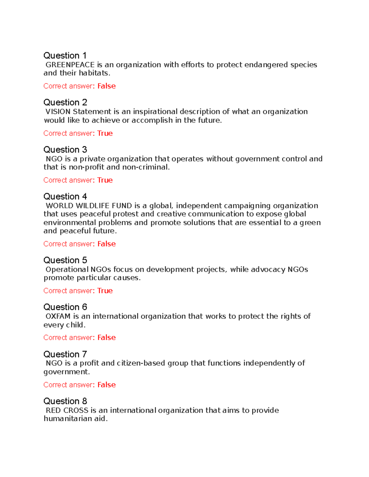 NSTP 05QUIZ - 05 Community Extension Program - Question 1 GREENPEACE is an organization with ...