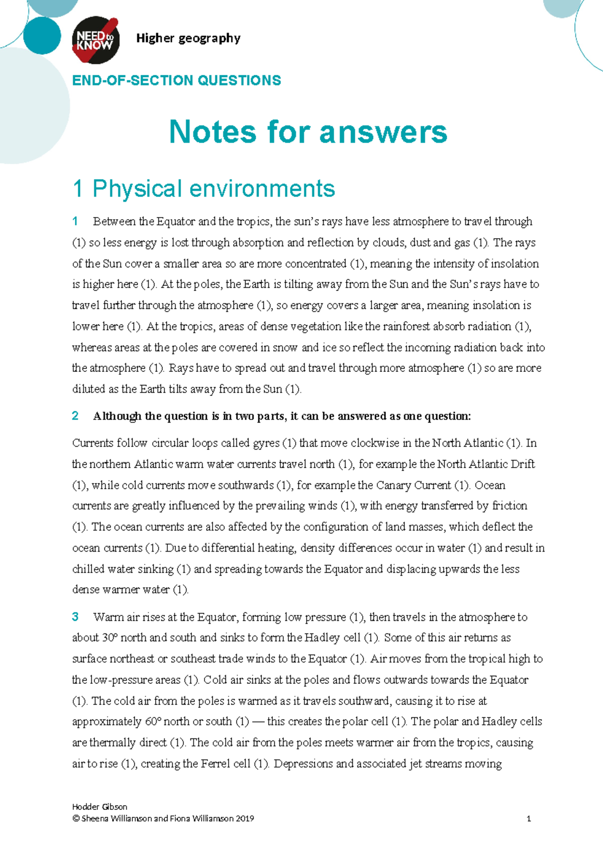 451056 NTK SQAGeog Ans EOS - Higher geography END-OF-SECTION QUESTIONS ...