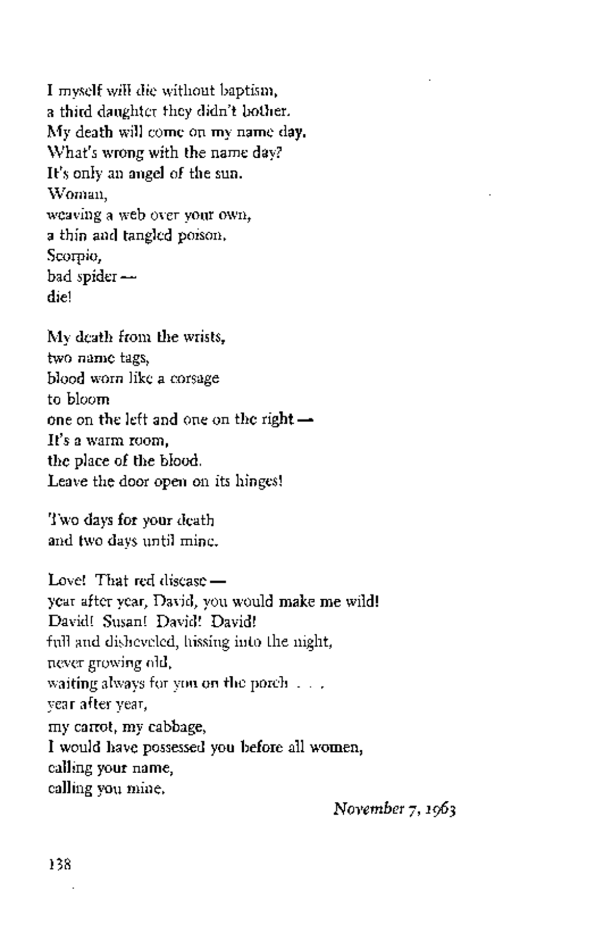 Anne Sexton - The Complete Poems 164 - I myself will die without ...