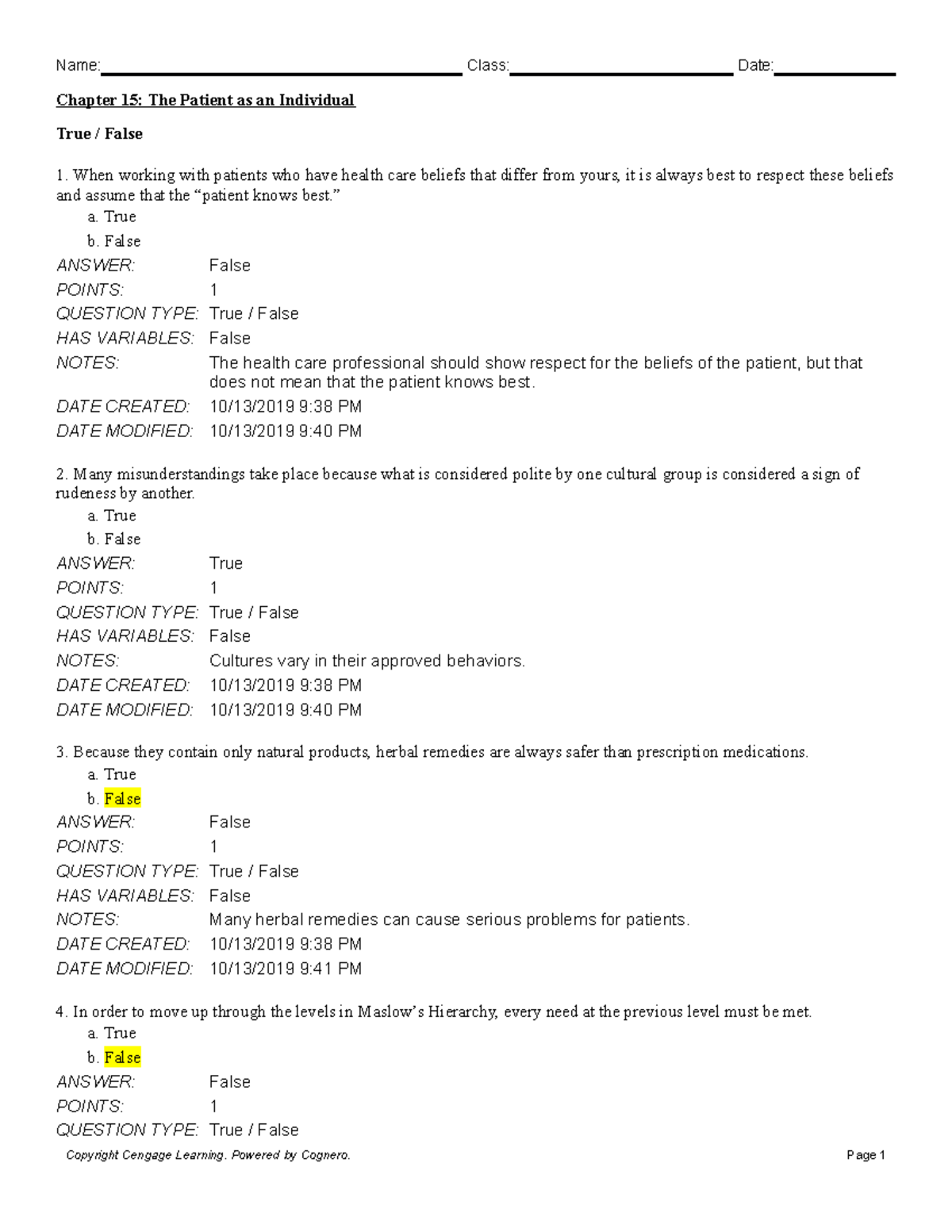 Chapter 15 The Patient as an Individual - Chapter 15: The Patient as an ...