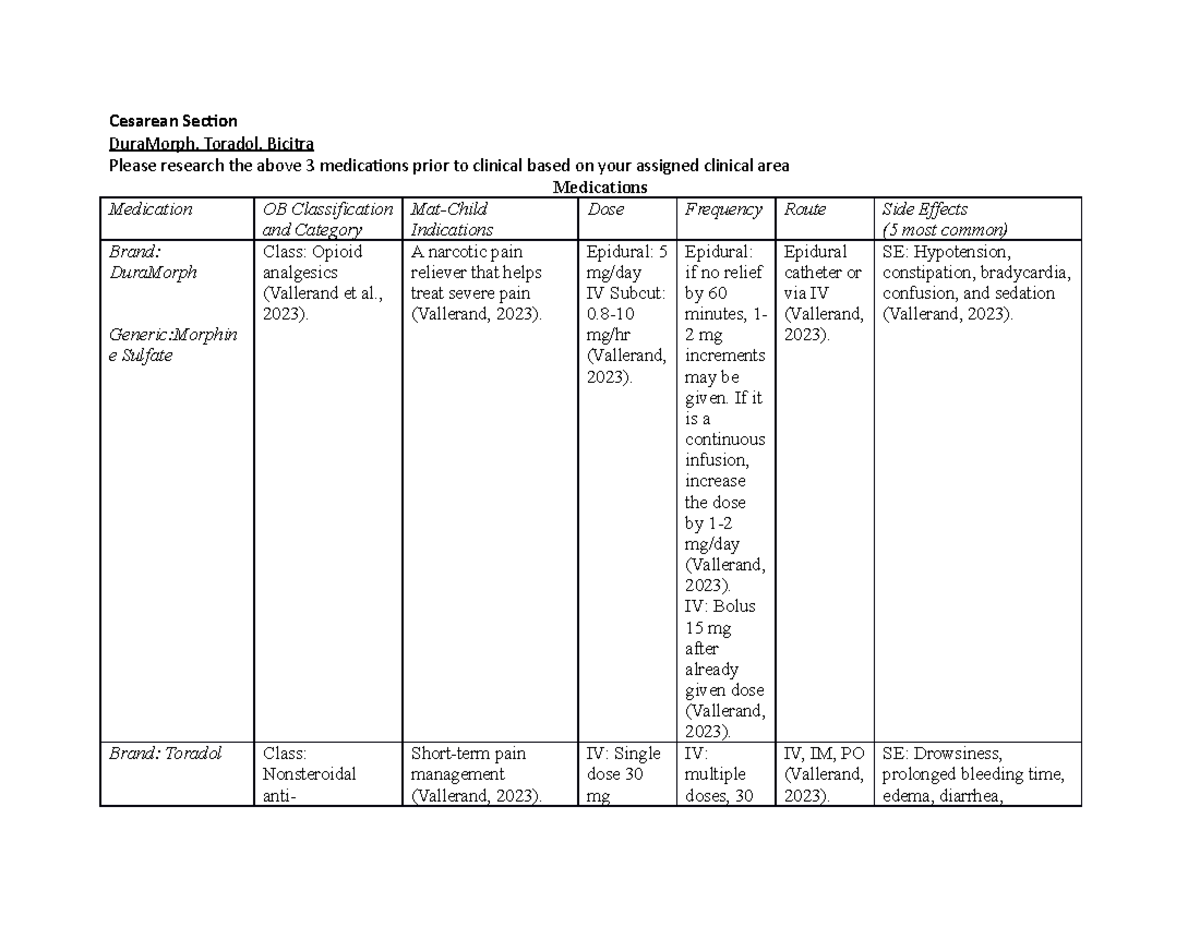 Cesarean Section Pre Clinical Paperwork - Cesarean Section DuraMorph ...