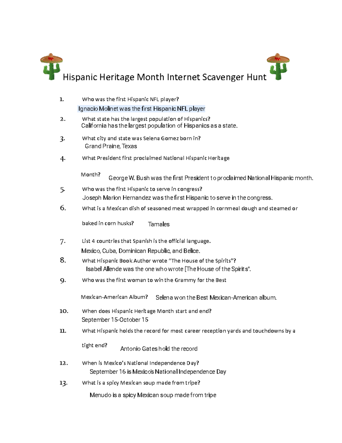 Kami Export - Ameera Bragg - Hispanic Extra Credit - Hispanic Heritage ...