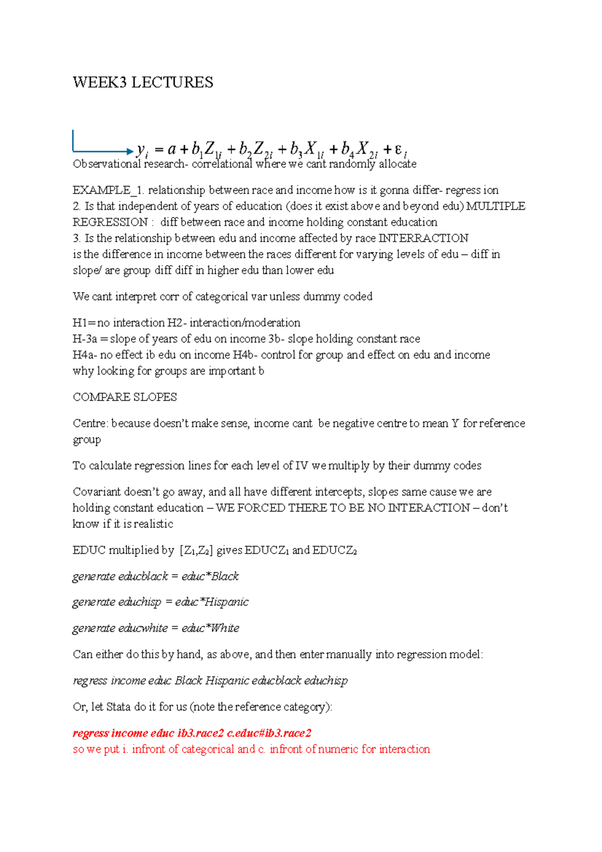 Psyu3349 week 3 lecture notes and quiz - WEEK3 LECTURES Observational ...