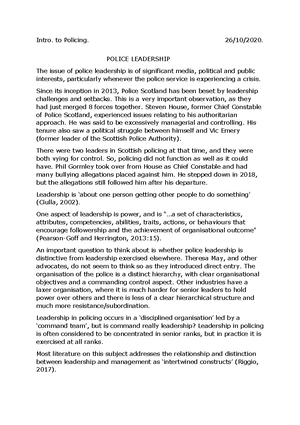 The History and Development of Policing in Britain - HISTORY AND ...