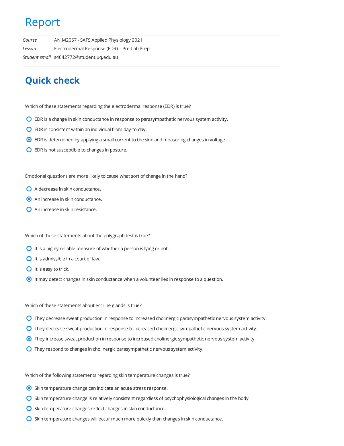 Prac 5 Electrodermal Response (EDR) – Pre-Lab Prep report - Report ...