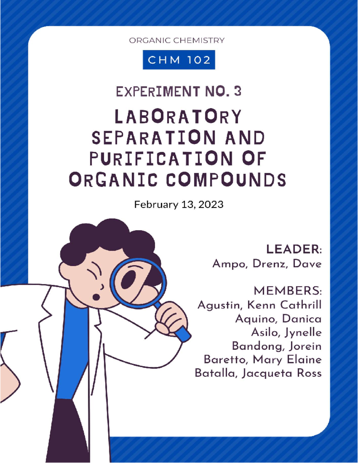 Experiment-No.3 Separation-and-purification-of-organic-compounds-part-2. - Experiment No. 3 ...