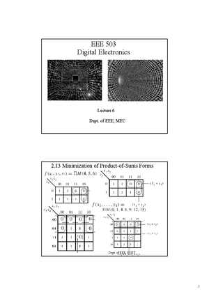 EEE 503 Lecture 4 - 1 EEE 503 Digital Electronics Lecture 4 Dept. of ...