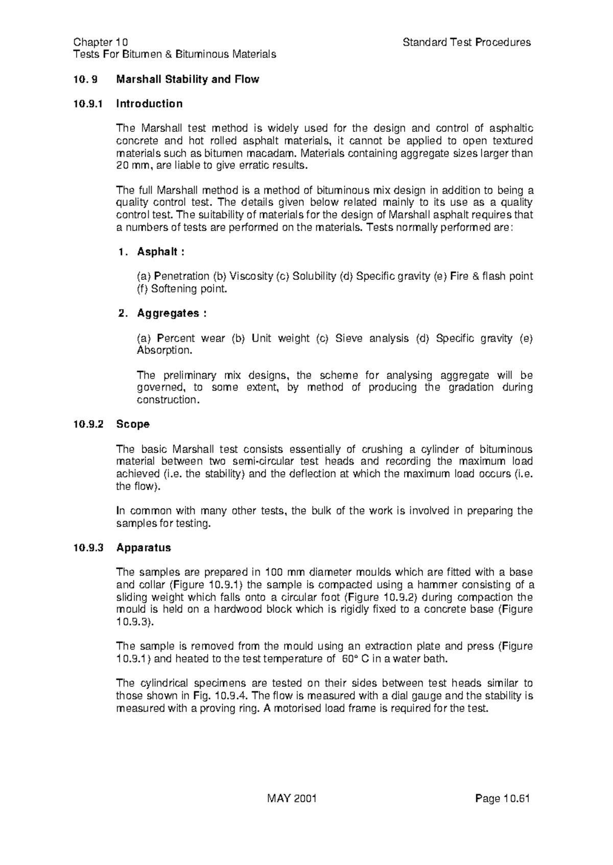 Marchall Stability and Flow - Tests For Bitumen & Bituminous Materials ...