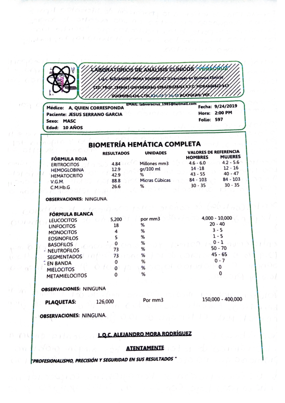 Biometría Hemática - Para ayudar - Práctica Medica I - Studocu